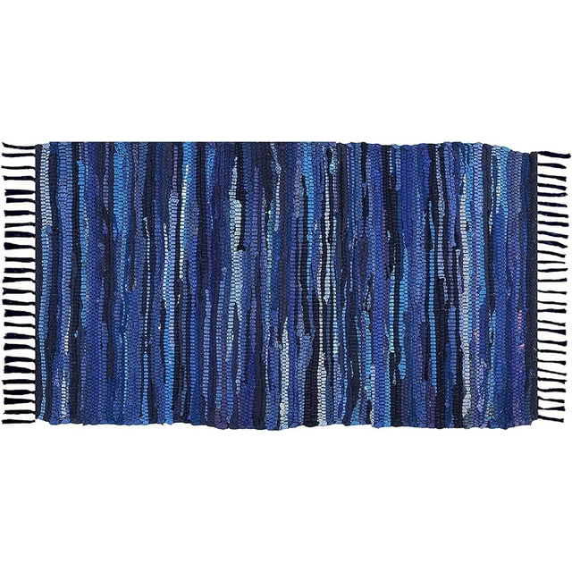 Cotton Rag Rug 36''X60'- 3’X5' - Multicolor Chindi Rug - Hand Woven ...