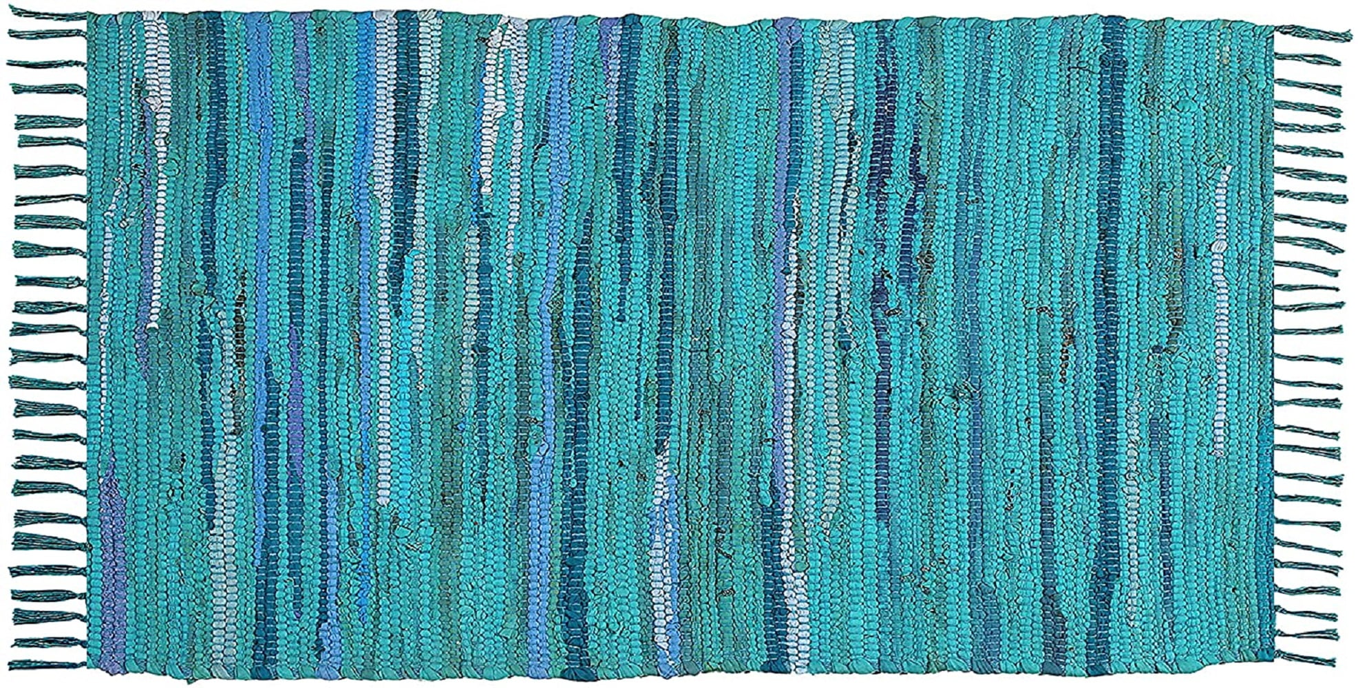 Cotton Rag Rug 36''x60'- 3’x5' - Multicolor Chindi Rug - Hand Woven ...