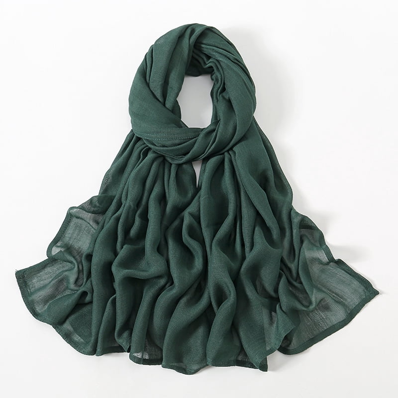 Cotton Rayon Hijabs Scarf Solid Headscarf Wraps Big Size Plain Long ...