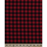 Cotton Red and Black Buffalo Check Plaid Cotton Fabric Print by the ...