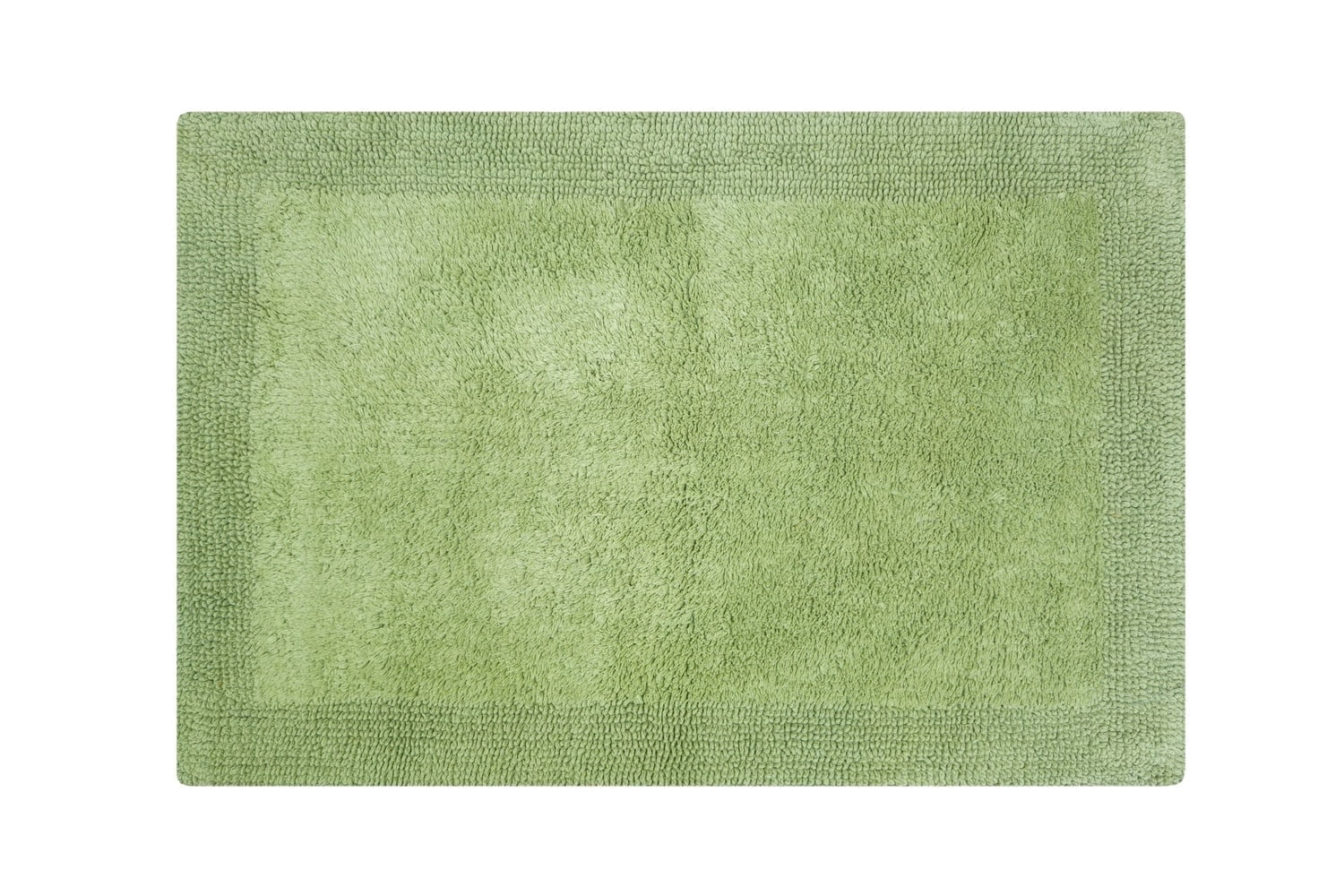 Savi Home 100% Cotton Bath Mat, Reversible Scalloped Design, Sage Green ...