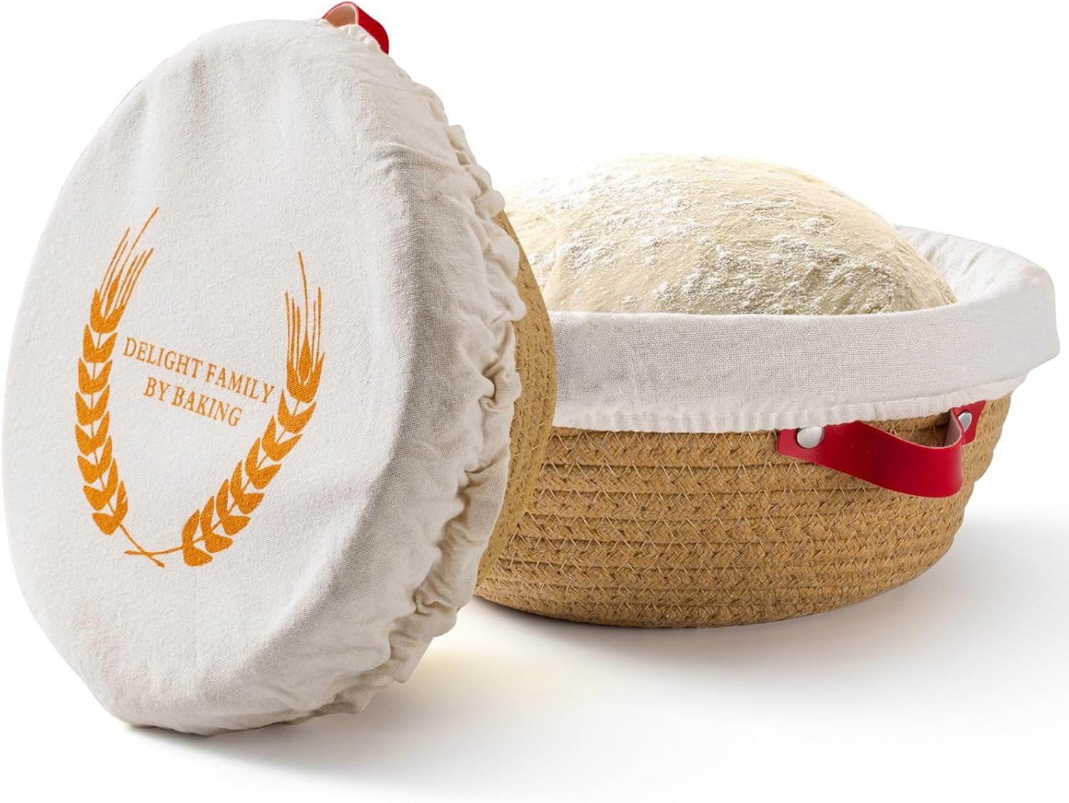 Cotton Rope Banneton Bread Proofing Basket Set - Includes handmade two ...