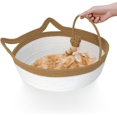 Cotton Rope Cat Bed, Foldable Sleeping Basket with Playing Rope Ball ...