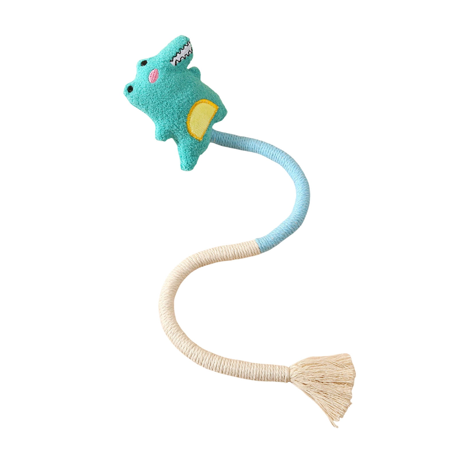 Cotton Rope Cat Toys Interactive Teeth Cleaning Chew Toy with Catnip ...
