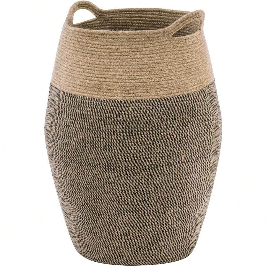 Cotton Rope Laundry Hamper By 105L Woven Collapsible Laundry Basket ...