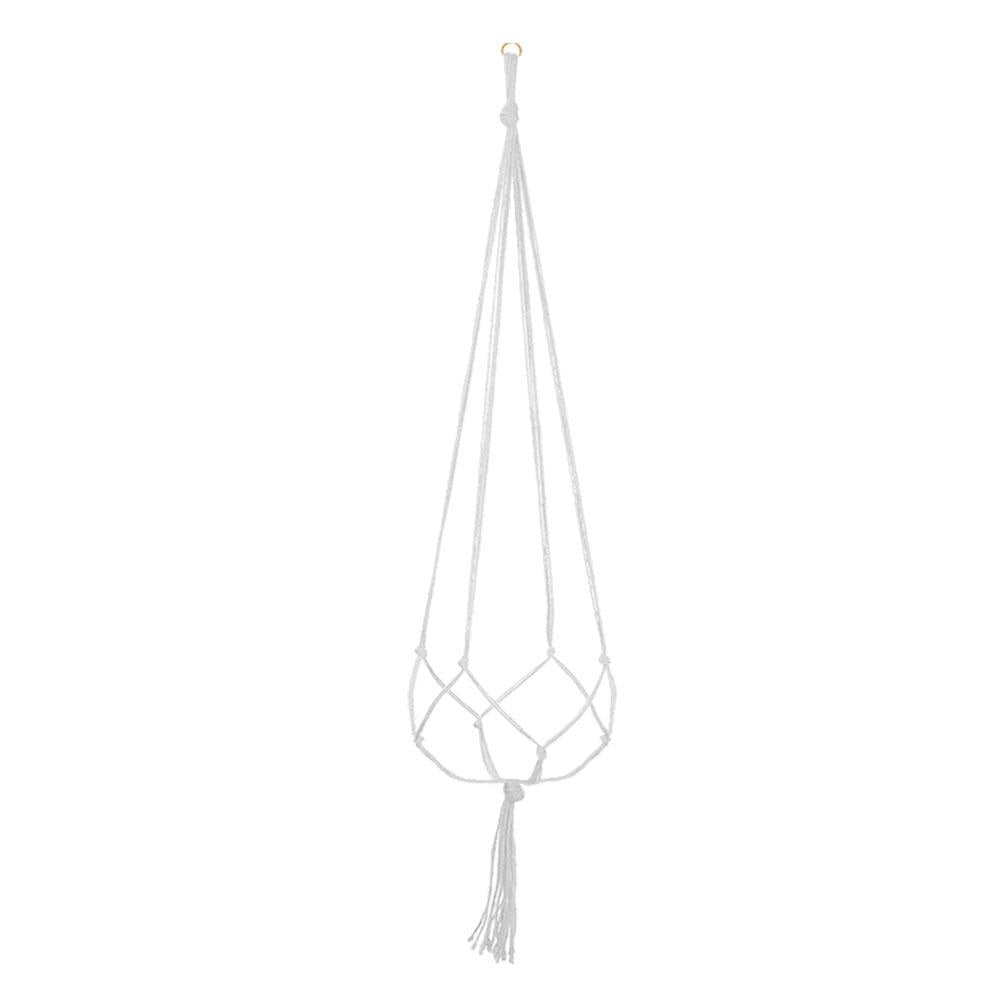 Cotton Rope Plant Hanger with Metal Rings Simple Design Macrame Flower ...