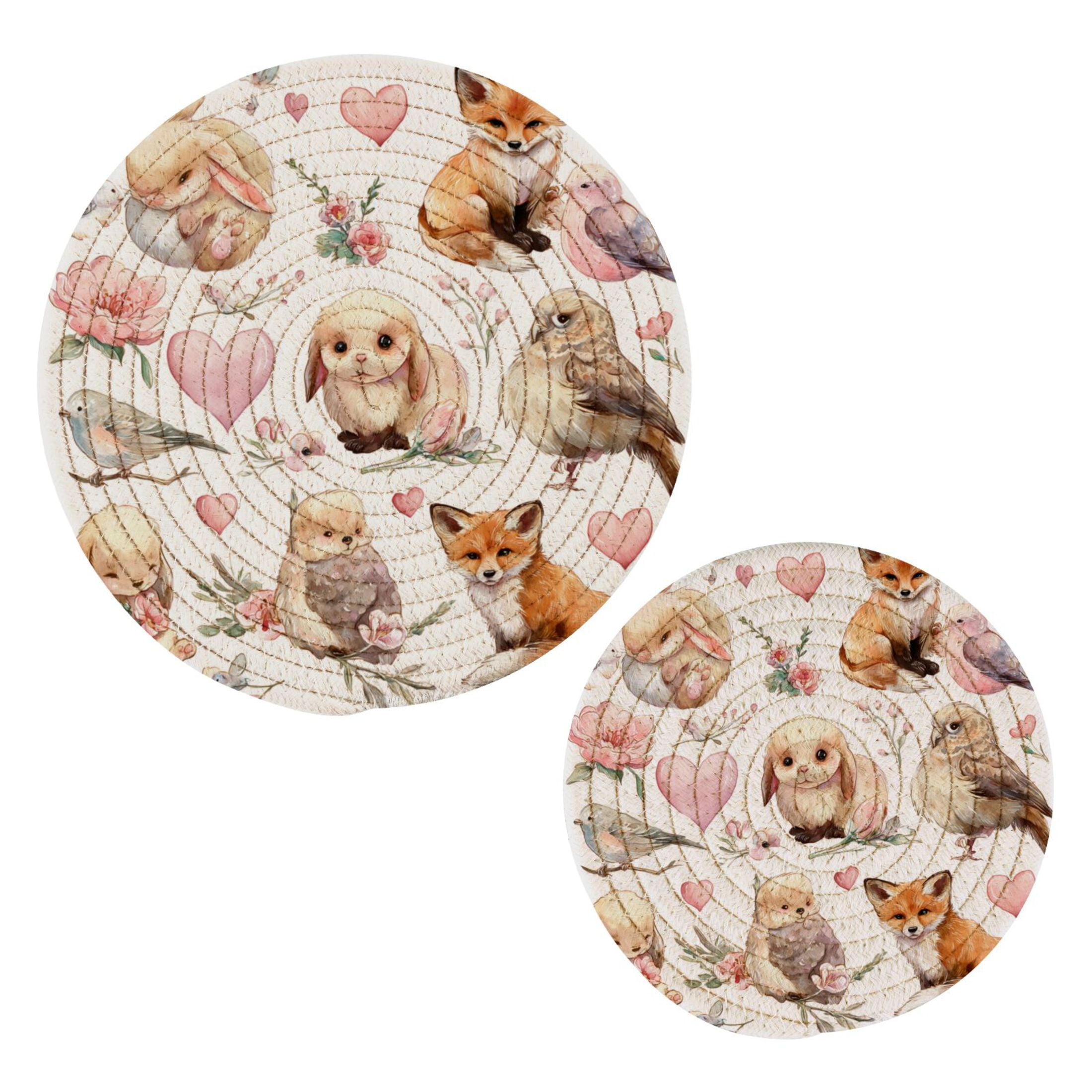 Cotton Rope Pot Holder Set of 2 Kitchen Trivets Cute Collection Of ...