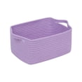 Cotton Rope Storage Basket Organizer For Home, Rectangular Woven Basket ...