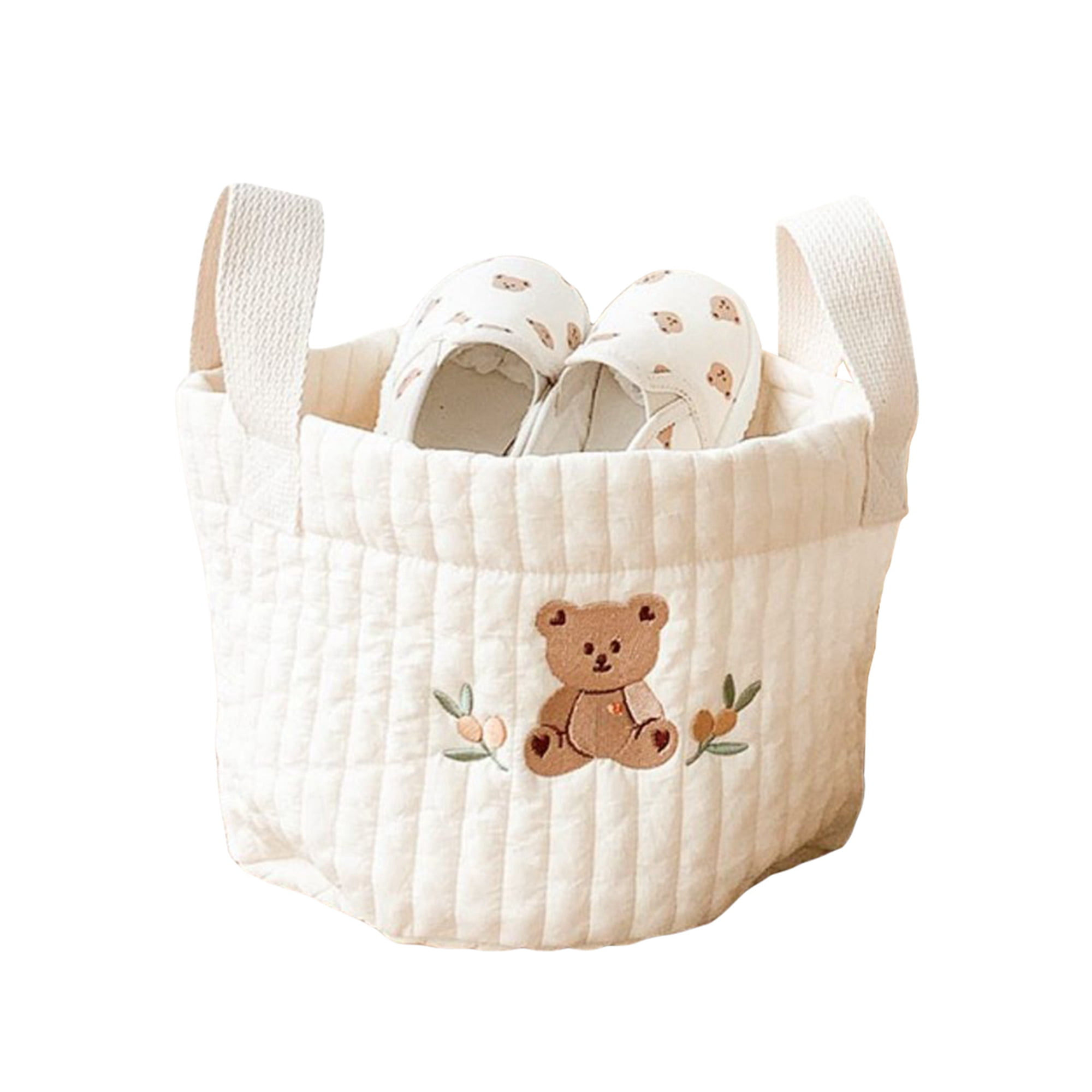 Cotton Rope Storage Basket with Handles Baby Nursery Organizer for Toys ...