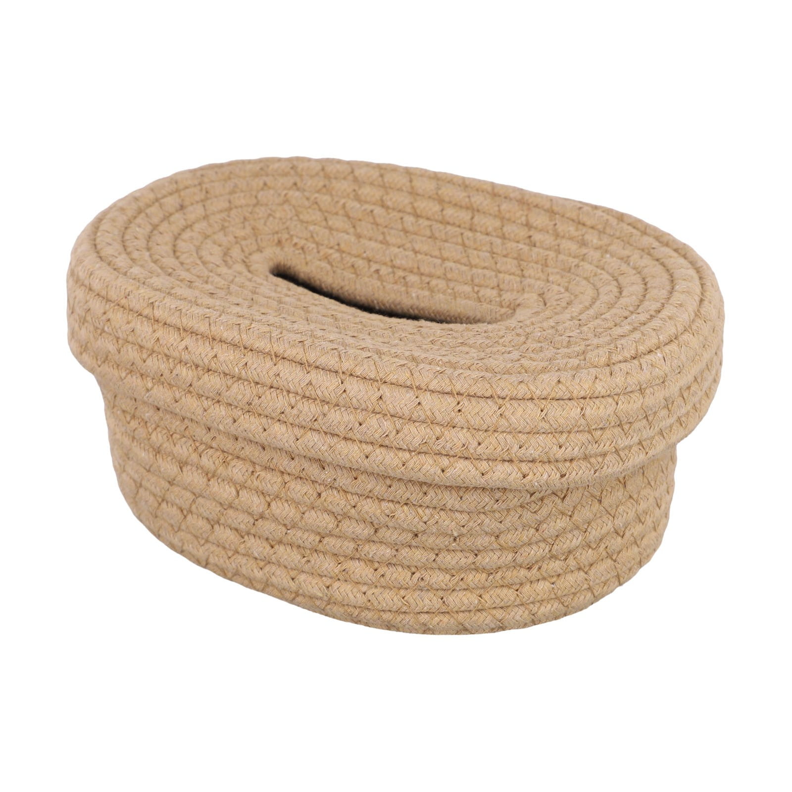 Cotton Rope Tissue Box,Woven Storage Box for Desktop - Walmart.com