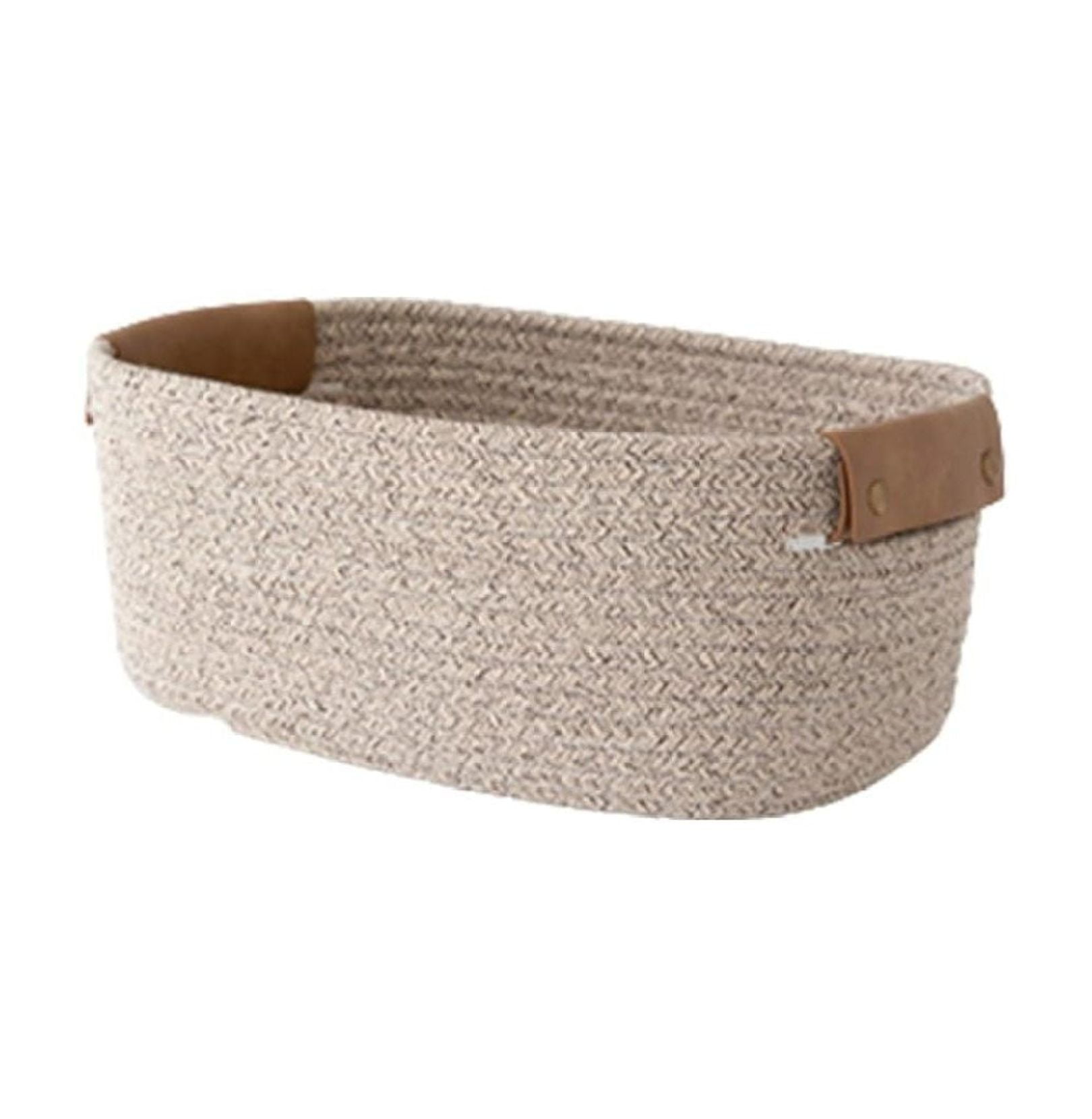 Cotton Rope Woven Basket, Shelf Storage Basket with Handle for Toys ...