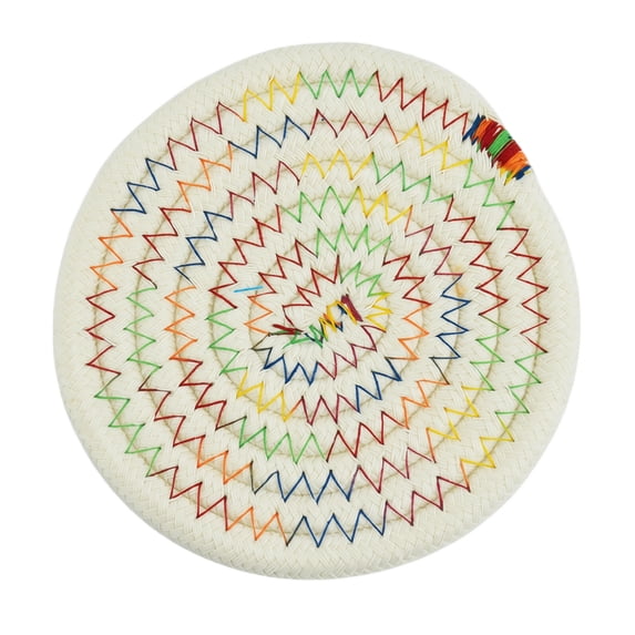 Cotton Rope Woven Coasters, 4.3 Inch Round Heat Resistant Placemat ...