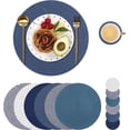 Cotton Rope Woven Round Placemats Set of 6 with Coasters, 13 Inch ...