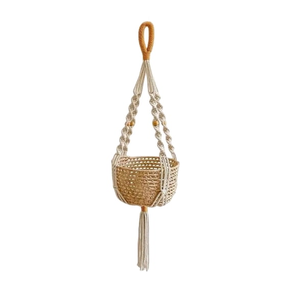 Cotton Rope Woven Tassels Macrames Plant Hanger for Flower Pots and ...