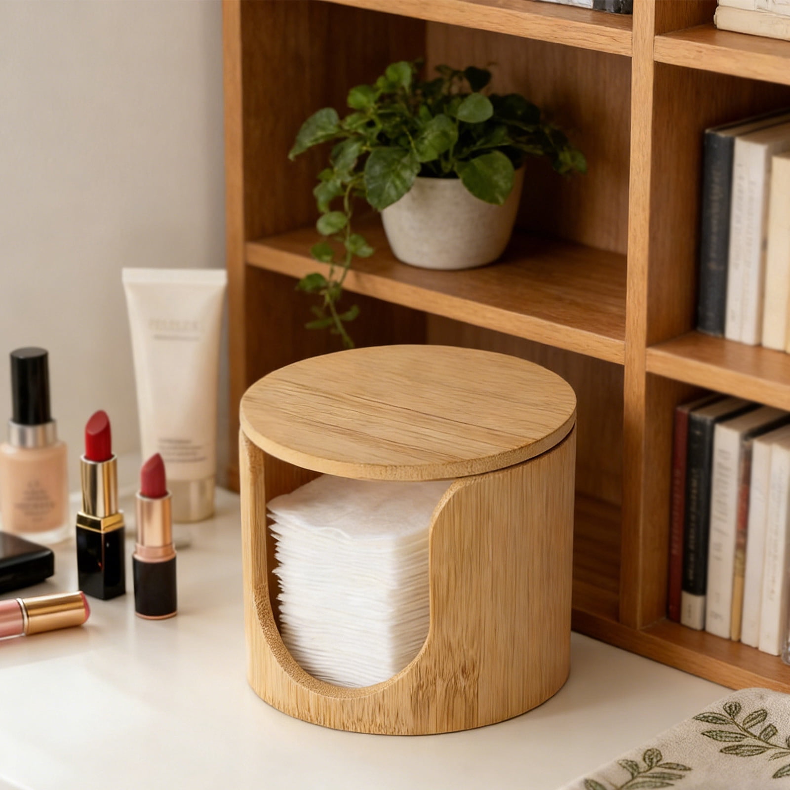 Cotton Round Container - Makeup Supplies Storage Box, Makeup Remover ...