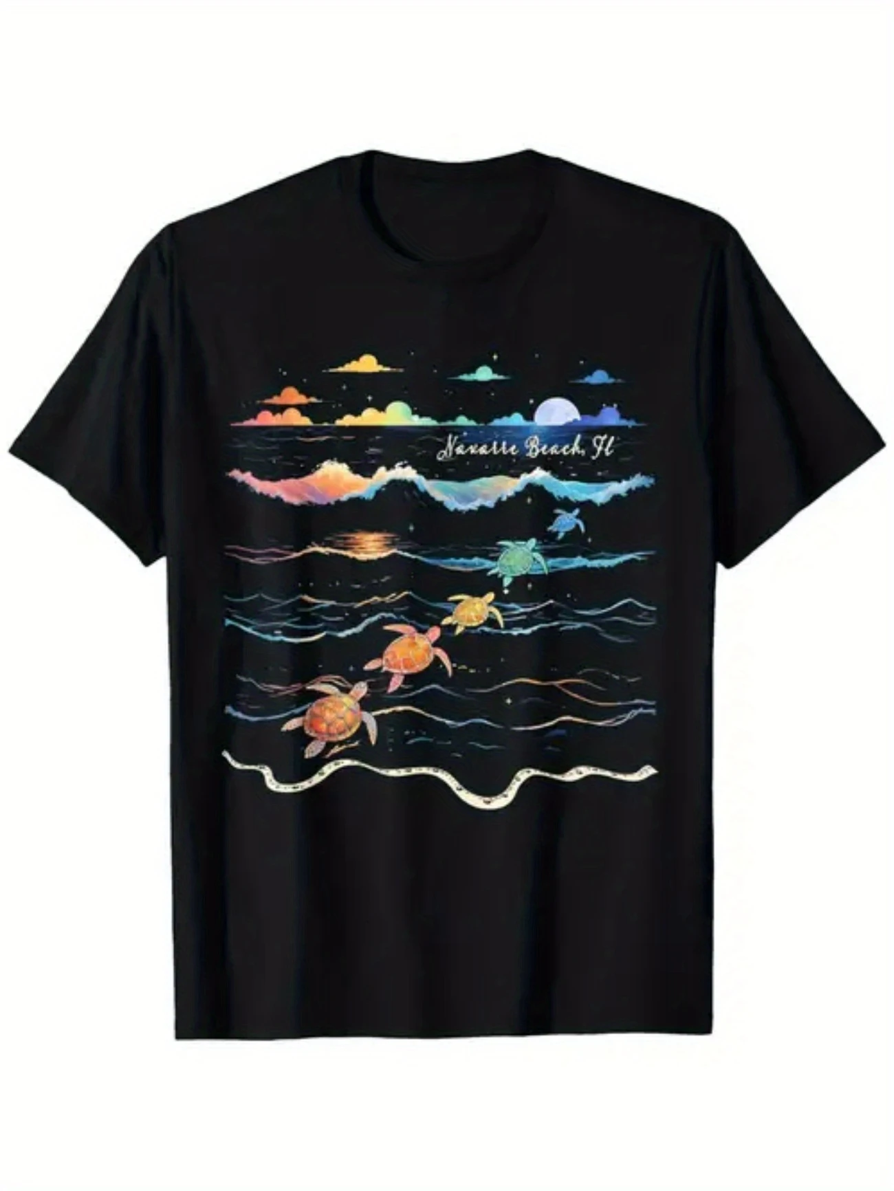 Cotton Round Neck Short Sleeve Presents A Beautiful And Colorful Design ...