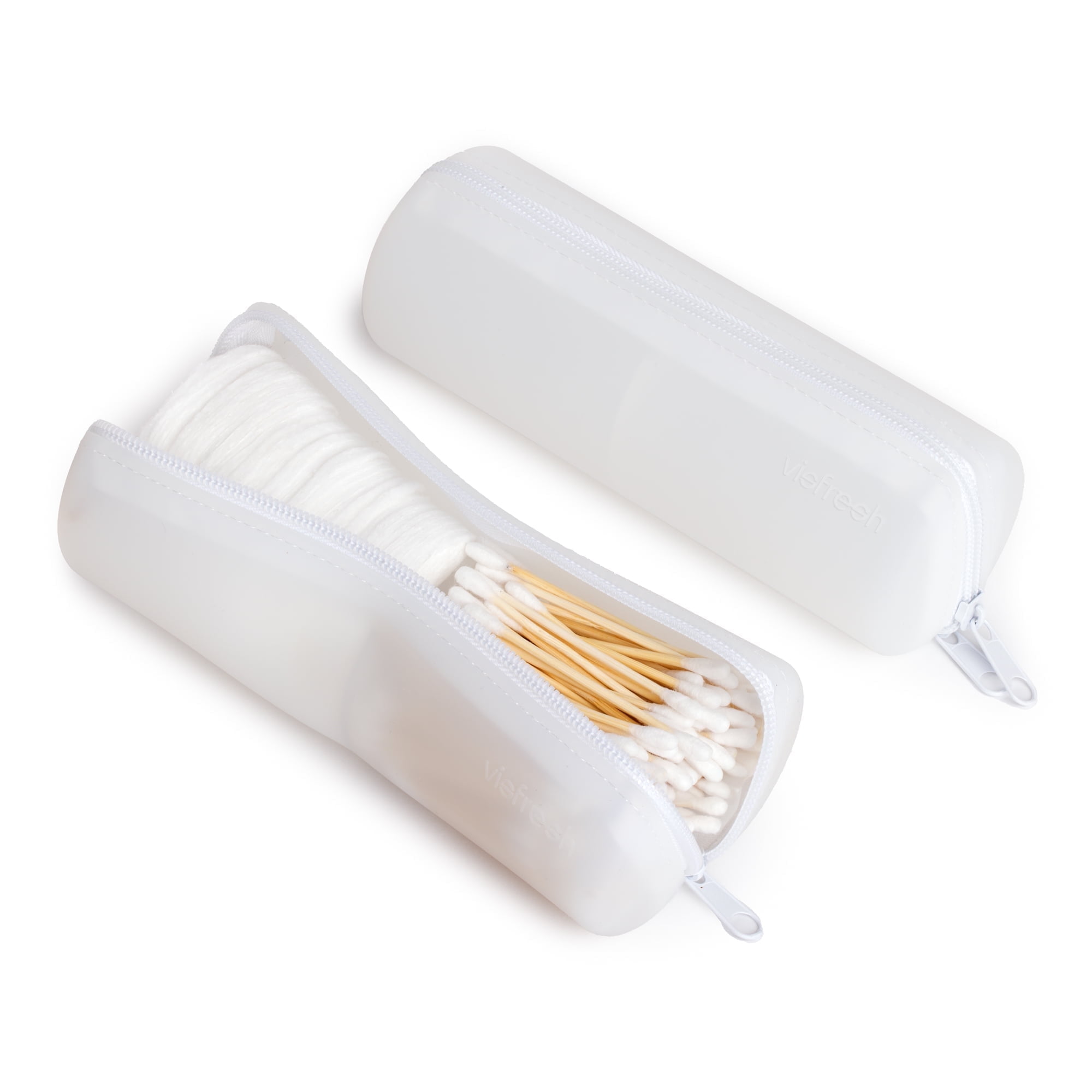 Cotton Round Swab Travel Case, 2 in 1 Portable Hair Accessories ...