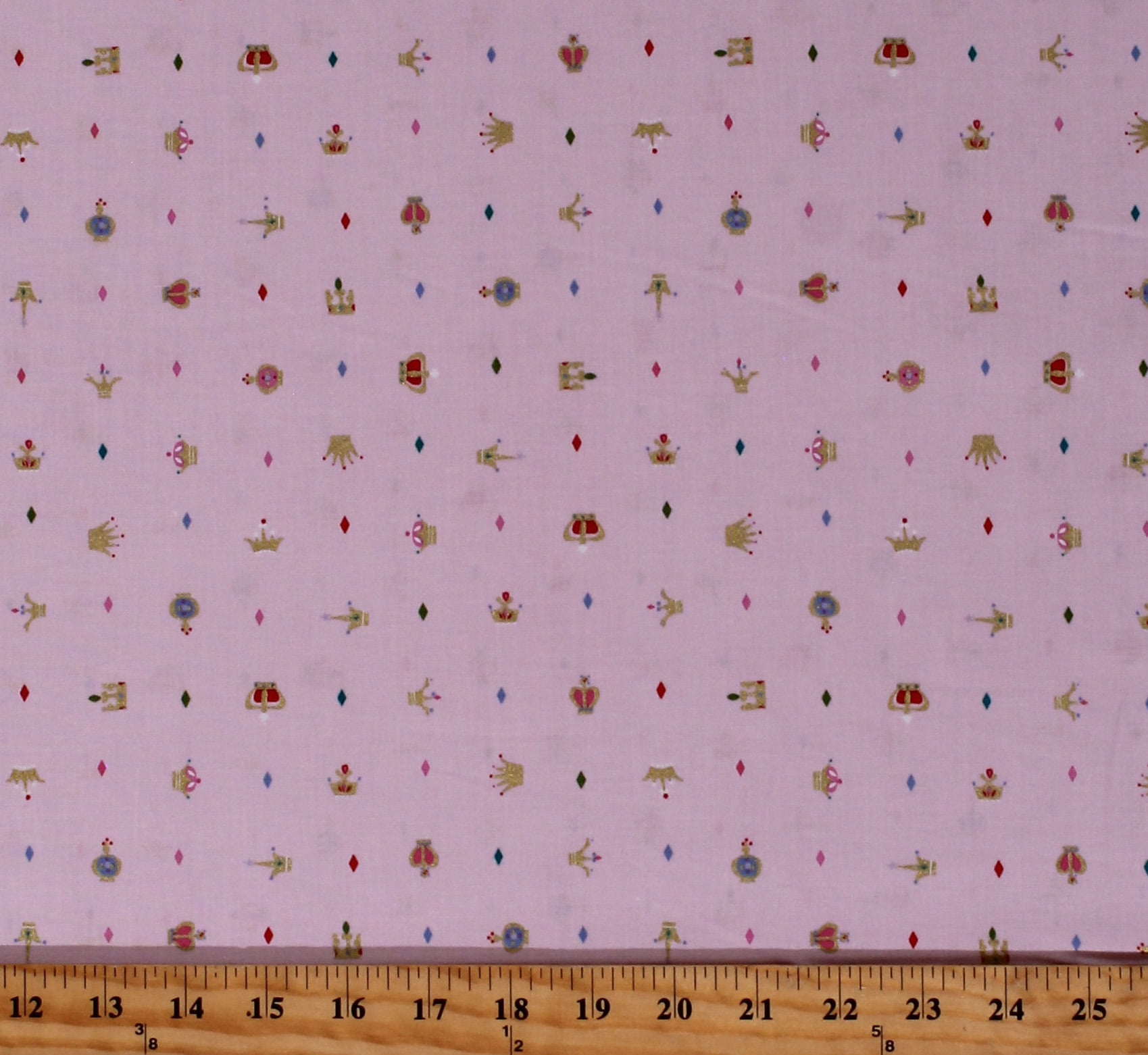 Cotton Royal Crowns Diamonds Fairytale Princess Little Brier Rose Girls ...