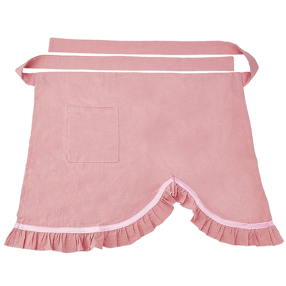 Cotton Ruffle Half Aprons Retro Cute Waist Pocket Apron for Home ...