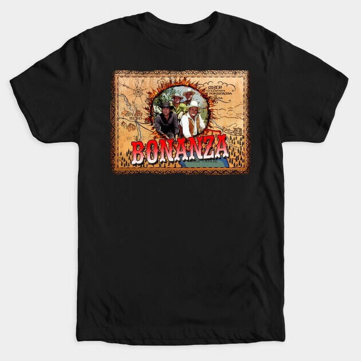 Cotton S-5XL T-Shirt Bonanza TV Series Vintage Ben Johnson Michael ...