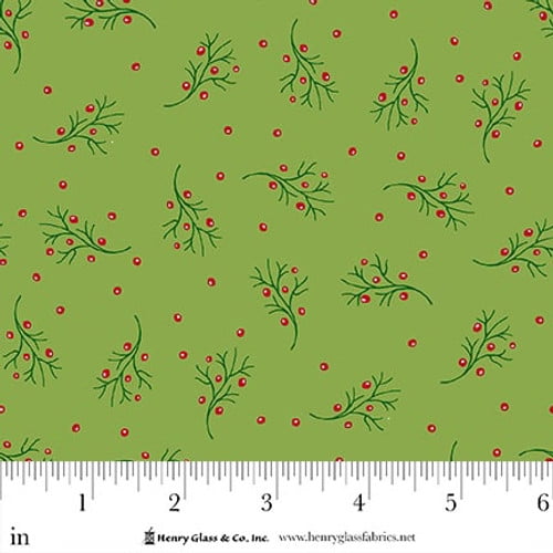 Cotton Scandinavian Holiday Holidays Christmas Season Holly Branch ...