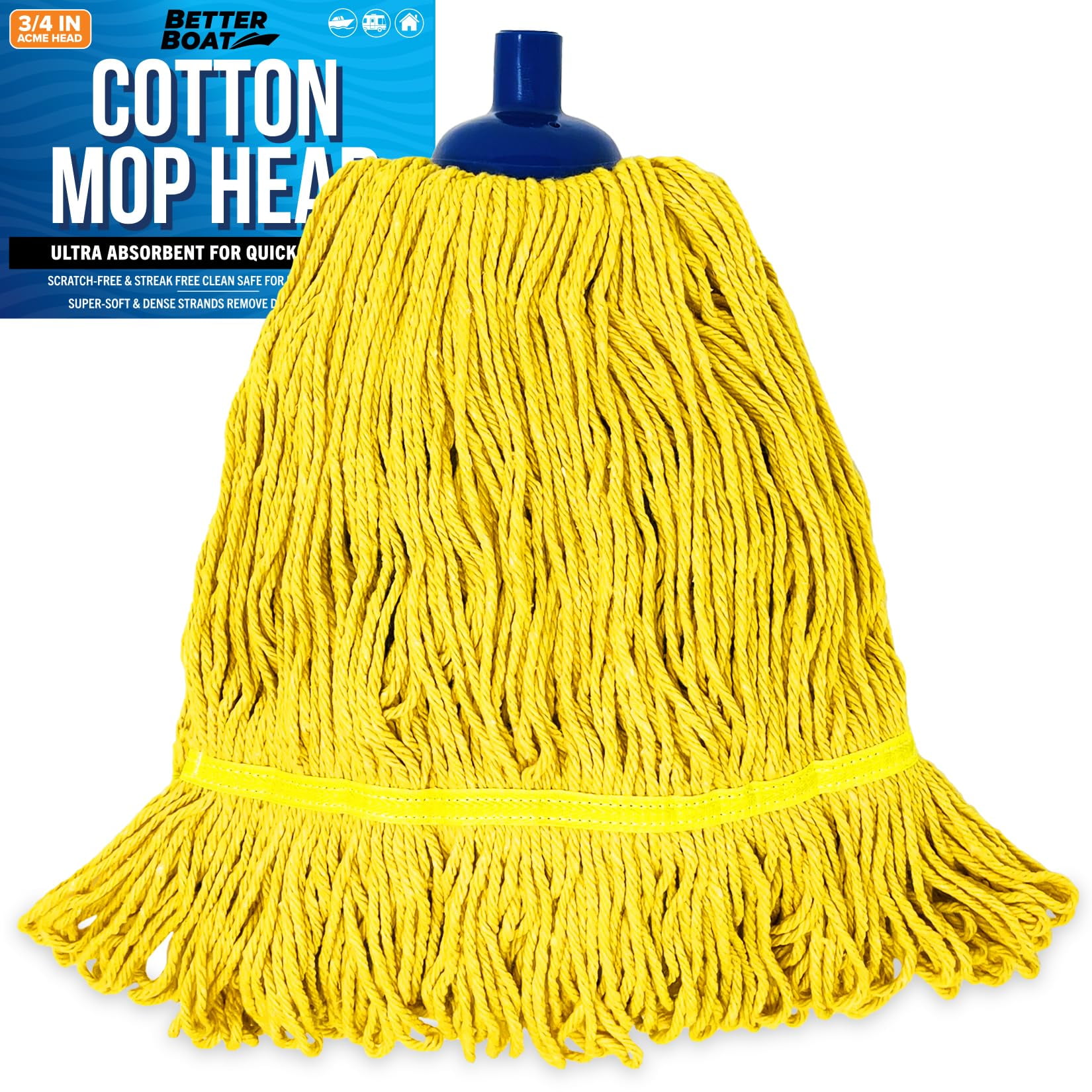 Cotton Screw on Mop Head Replacement Refill Cotton Mop Heads ...