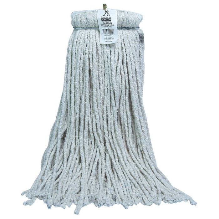 Cotton Screw-On Mop Head, Cut End, 16 oz – Green Seal Certified, High ...