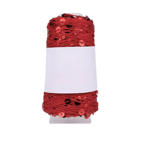 Cotton Sequin Yarn for Knitting, Metallic Thread with Assorted Sequins ...