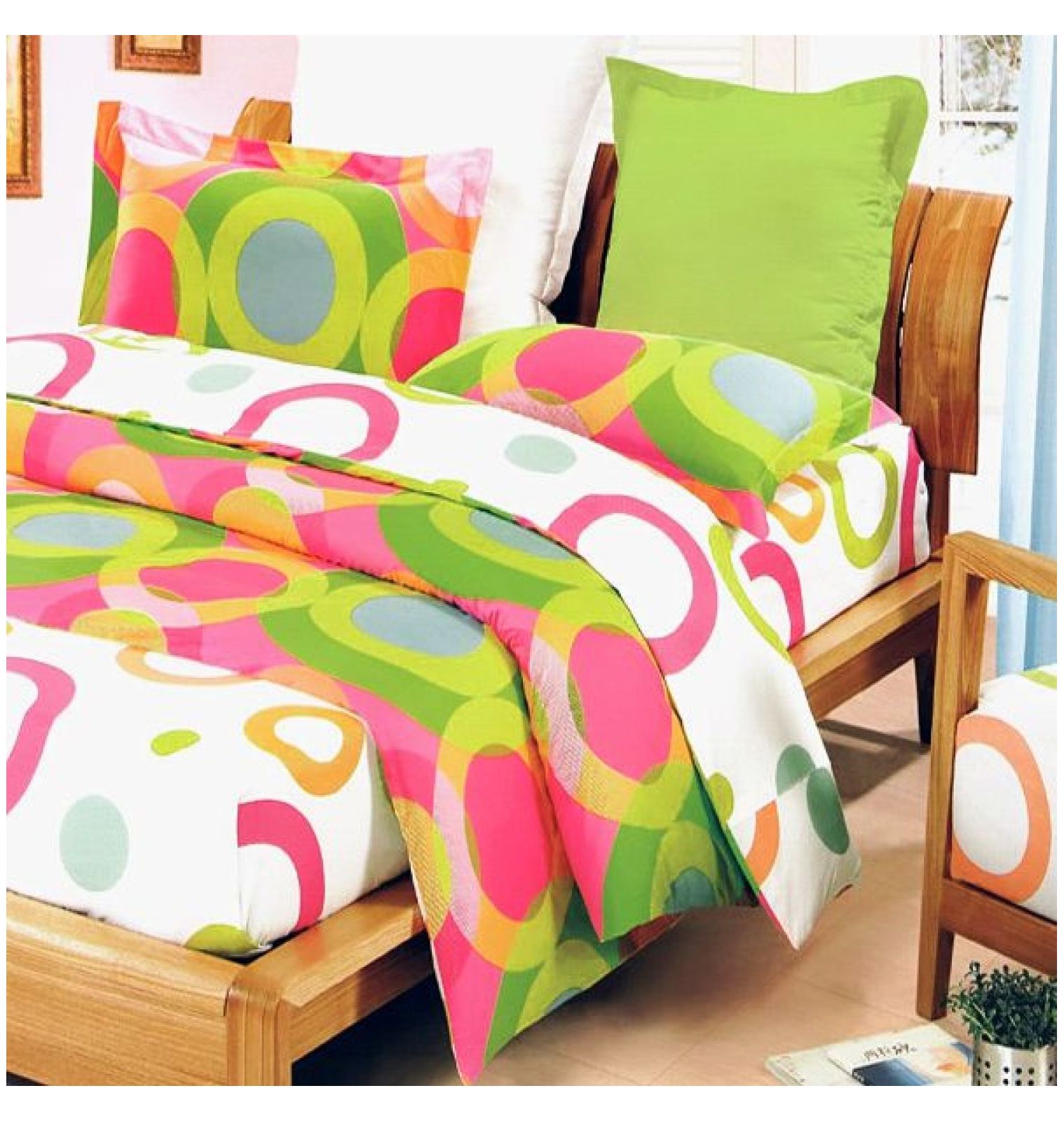 Cotton Sheet Set 4PC - Full Size 100% Cotton - Rhythm of Colors - Soft ...