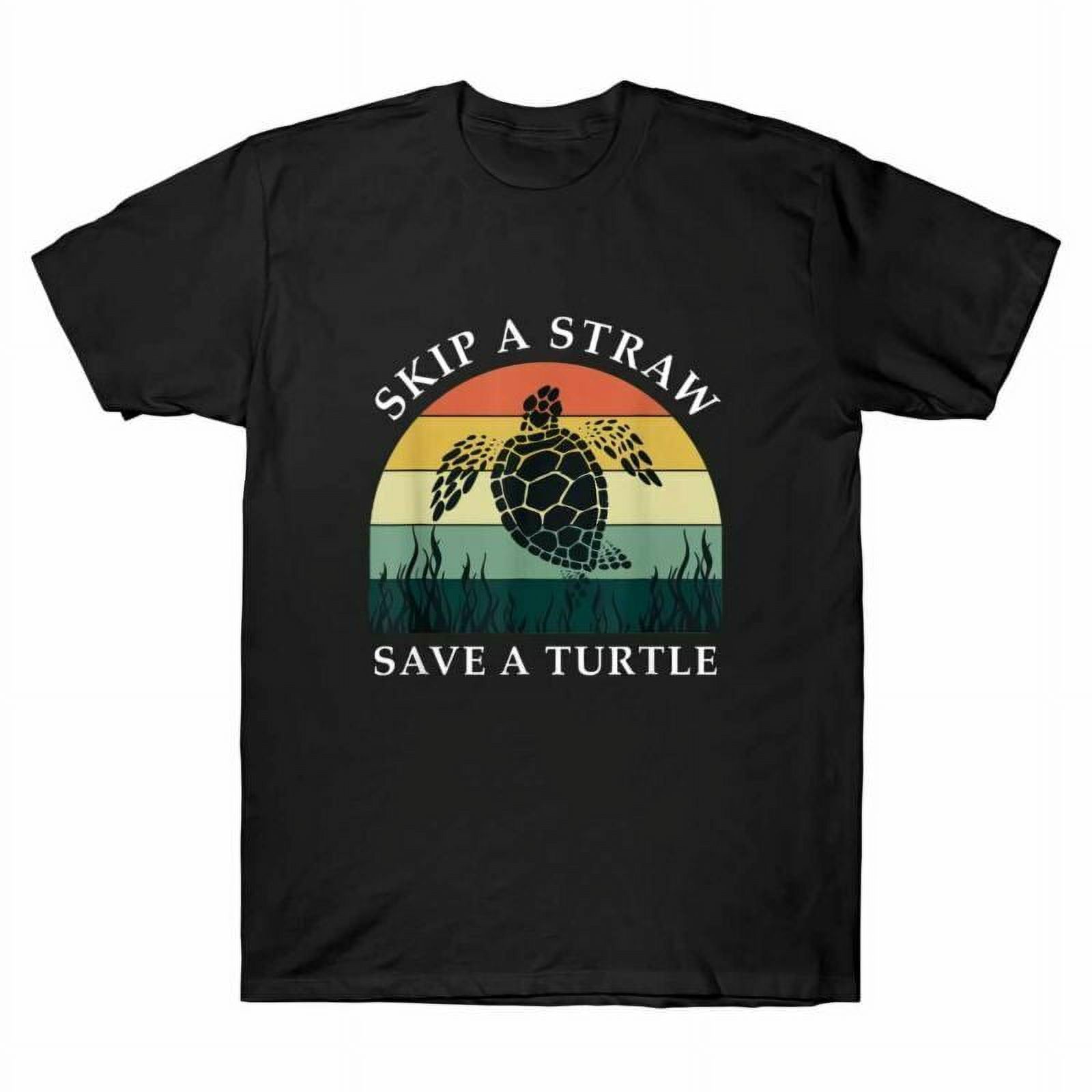 Cotton Shirt Straw Vintage Men's The T-Shirt Turtle A Save Turtles Save ...