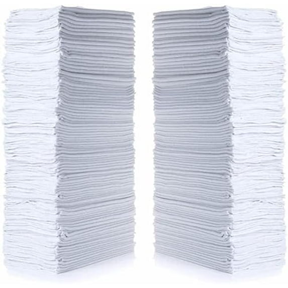 Cotton Shop Towels 14"x12" (145 Pack) – Reusable Cleaning Shop Rags for ...