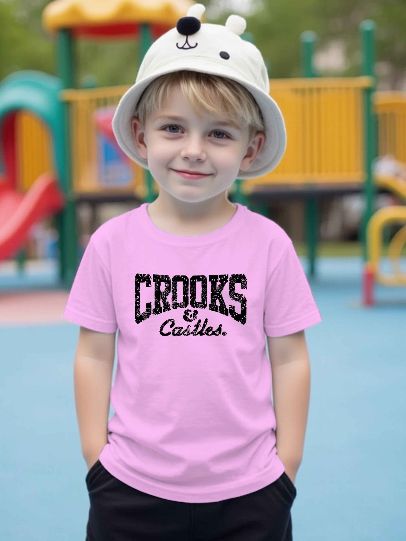 Cotton Short Sleeve Crew Neck Casual Round Neck Tops for Boys, Summer ...