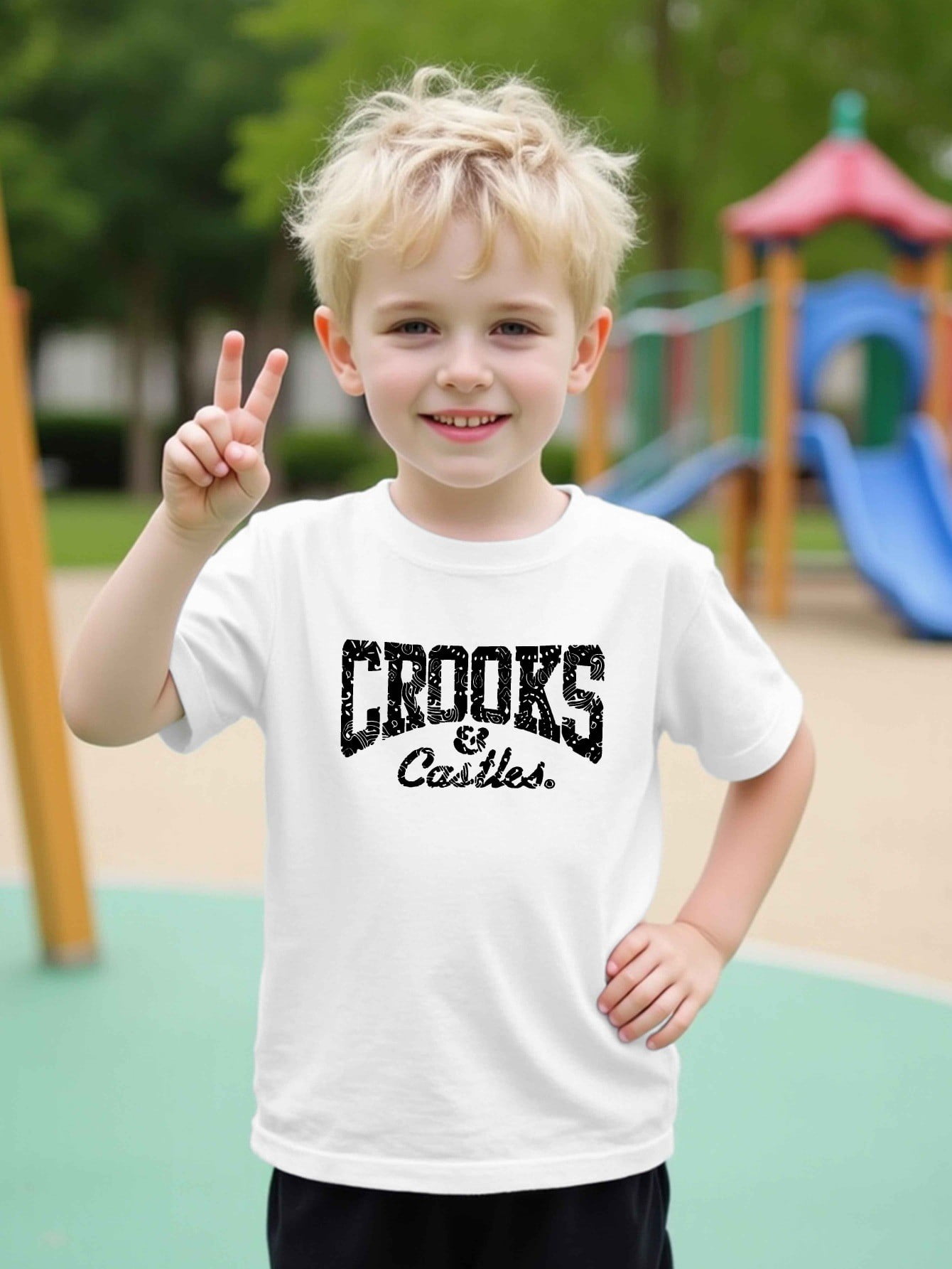 Cotton Short Sleeve Crew Neck Casual Round Neck Tops for Boys, Summer ...