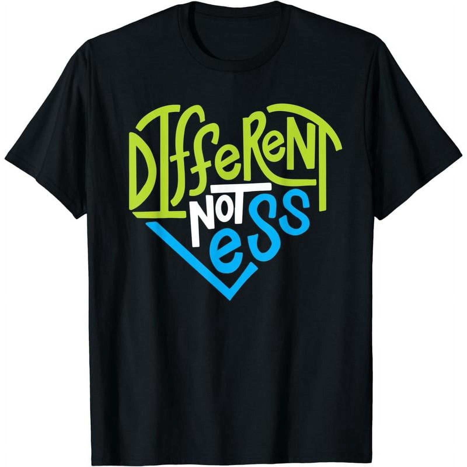 Cotton Short Sleeve Different Not Less | Autism Support for Men Women ...