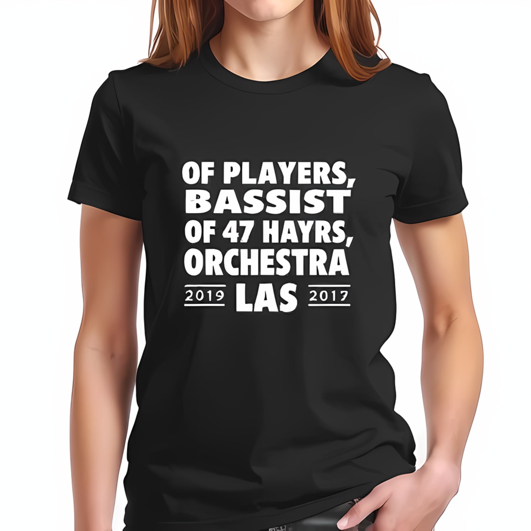 Cotton Short Sleeve T-Shirt for Bassist - 'OF PLAYERS BASSIST OF 47 ...