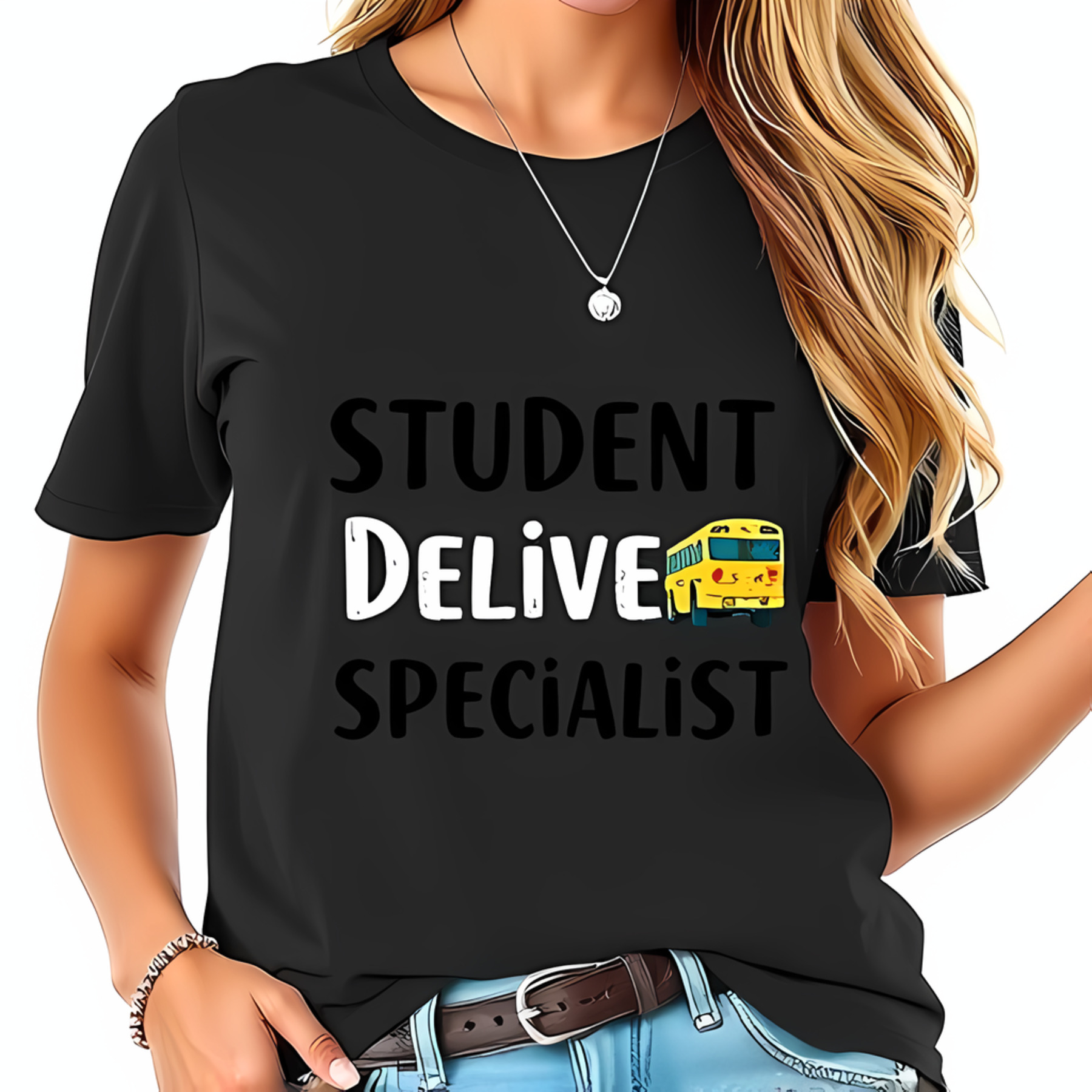 Cotton Short Sleeve T-Shirt for Student Transport - " STUDENT DELIVERY ...