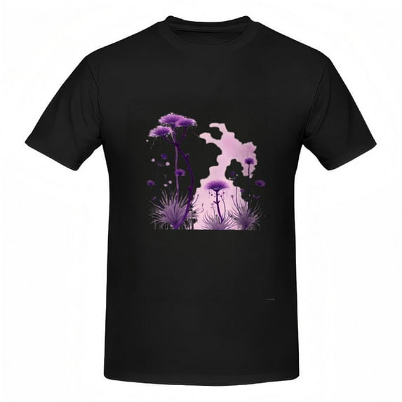 Cotton Short Sleeve T-Shirt for Women - Artistic Black Tee with ...