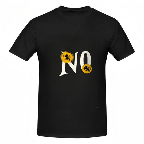 Cotton Short Sleeve T-Shirt for Women - Bold ' NO ' Graphic with Sun ...
