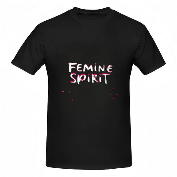 Cotton Short Sleeve T-Shirt for Women - ' FEMINE SPIRIT ' Graphic Tee ...