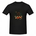 Cotton Short Sleeve T-Shirt for Women - Floral Design with Orange ...