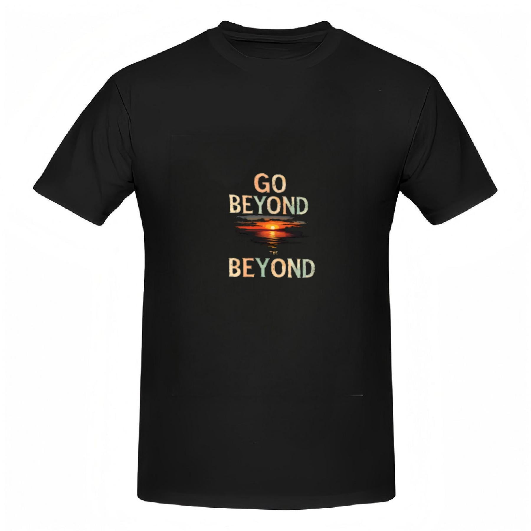 Cotton Short Sleeve T-Shirt for Women - " GO BEYOND " Bold Text with ...