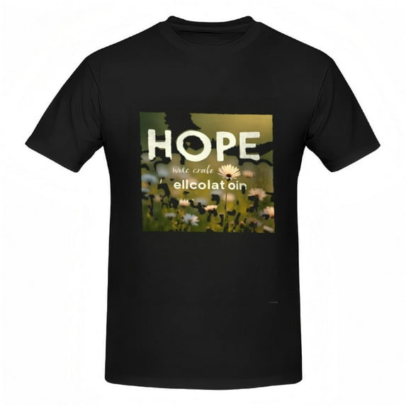 Cotton Short Sleeve T-Shirt for Women - ' HOPE ' Graphic Tee with ...