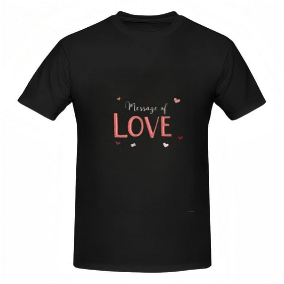 Cotton Short Sleeve T-Shirt for Women - ' Message of LOVE ' in Pink ...