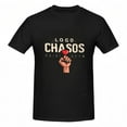 Cotton Short Sleeve T-Shirt with Bold ' CHASOS ' Design Clenched Fist ...