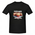 Cotton Short Sleeve T-Shirt with Bold ' CUPCAKES ' Graphic Colorful ...