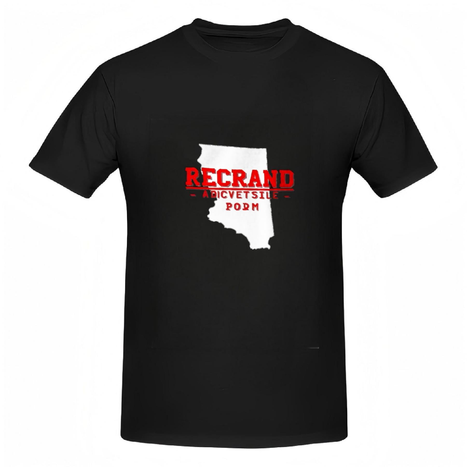 Cotton Short Sleeve T-Shirt with Bold Red ' REGAND ' Graphic Design ...