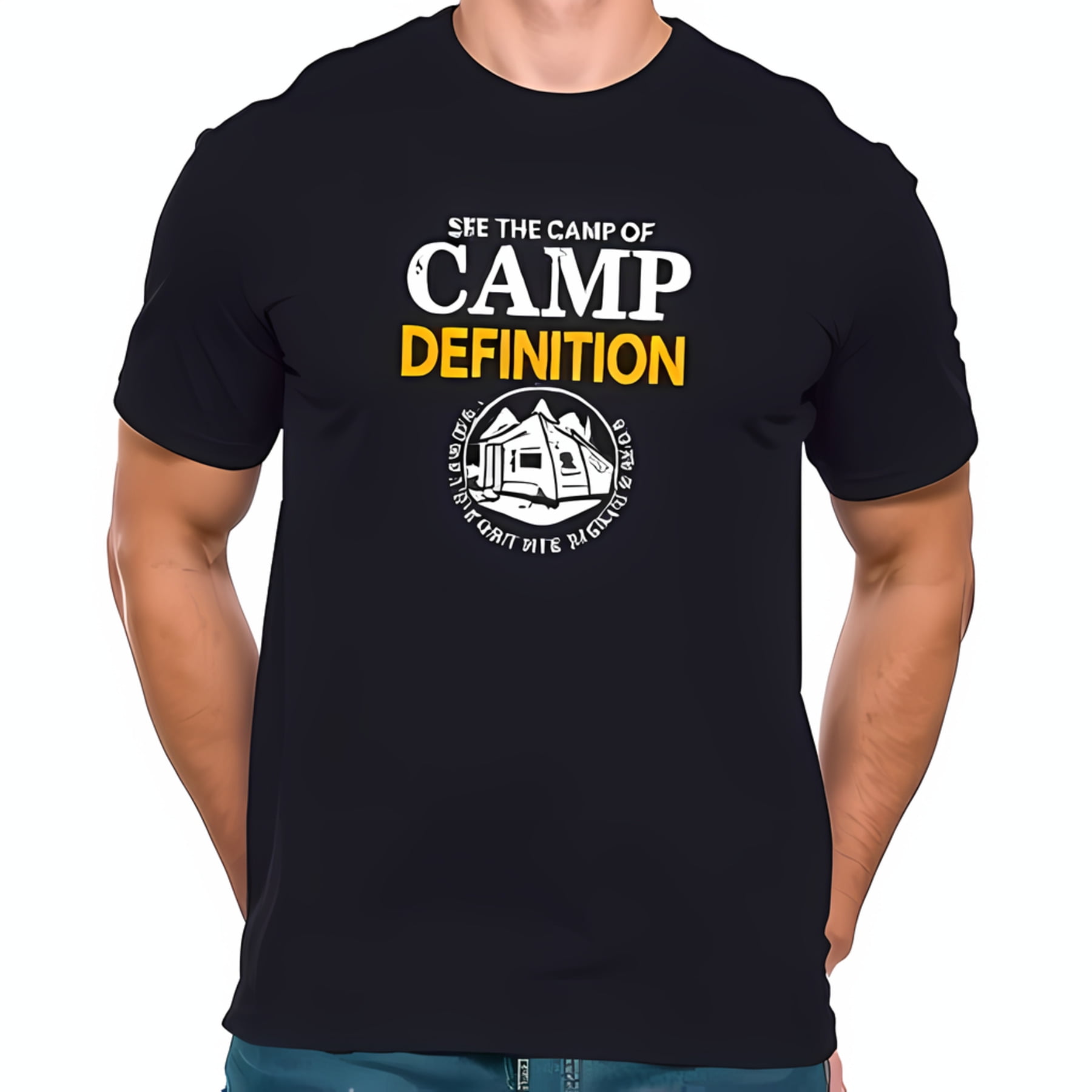 Cotton Short Sleeve T-Shirt with Bold 'SEE THE CAMP OF CAMP DEFINITION ...