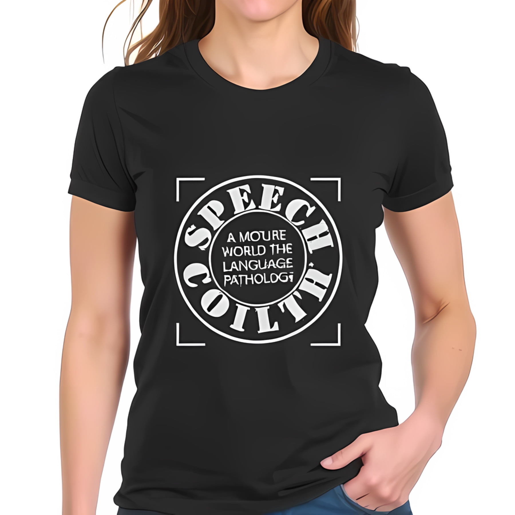 Cotton Short Sleeve T-Shirt with Bold 'SPEECH COILTE' Graphic - Fun ...