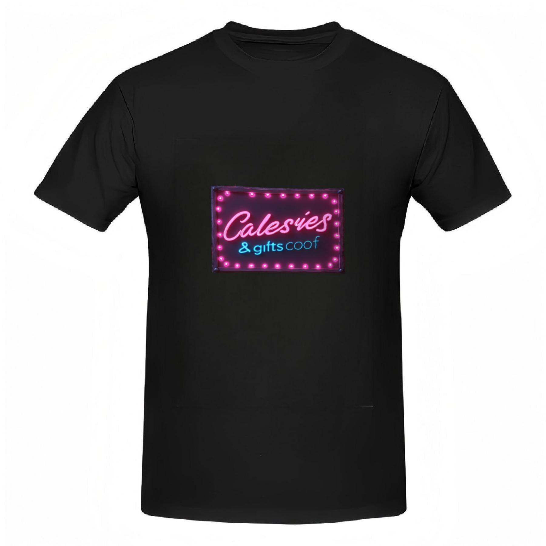 Cotton Short Sleeve T-Shirt with Neon Sign Design - " Colesveys & Gifts ...