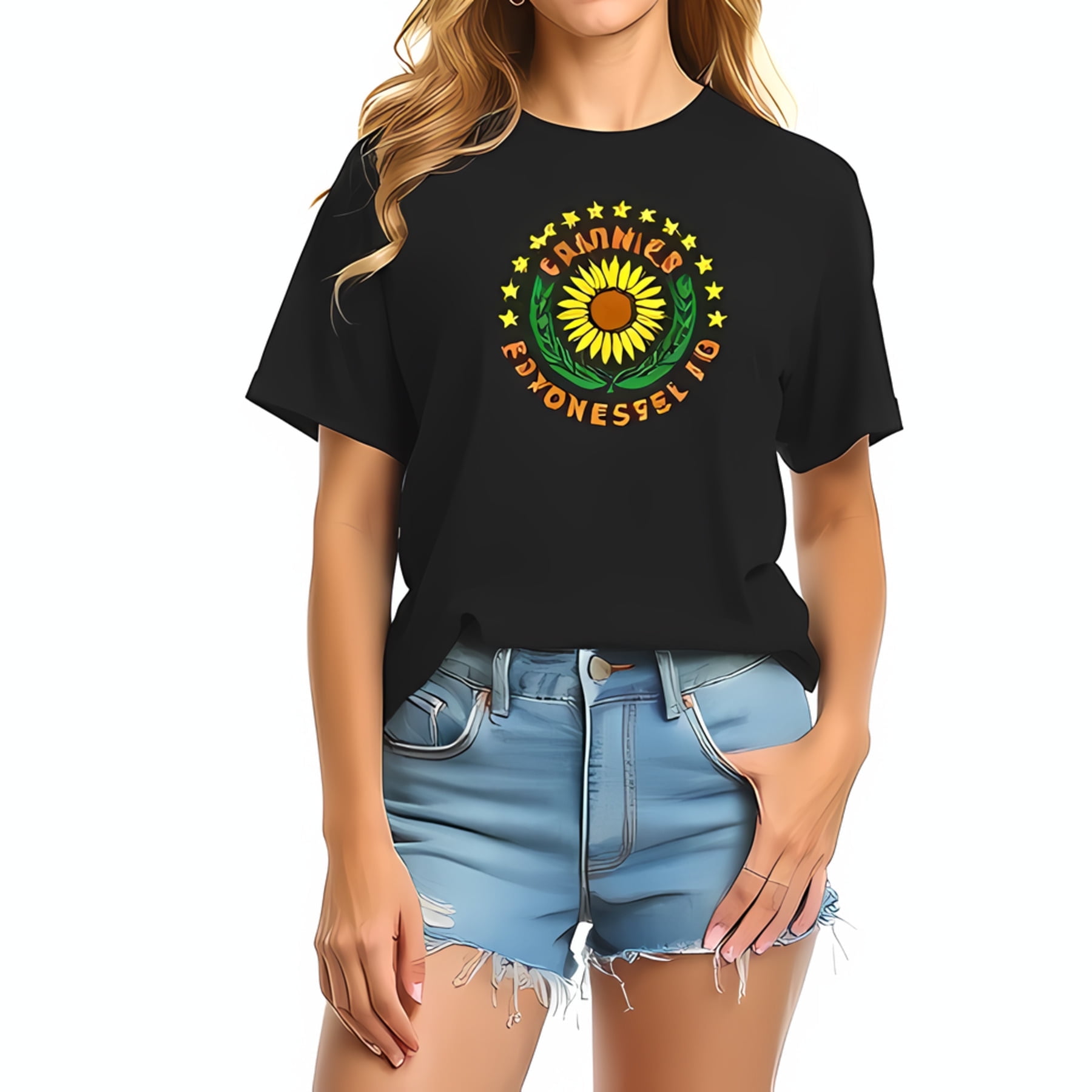 Cotton Short Sleeve T-Shirt with Playful 'DAYS OF THE WEEK' Graphic ...